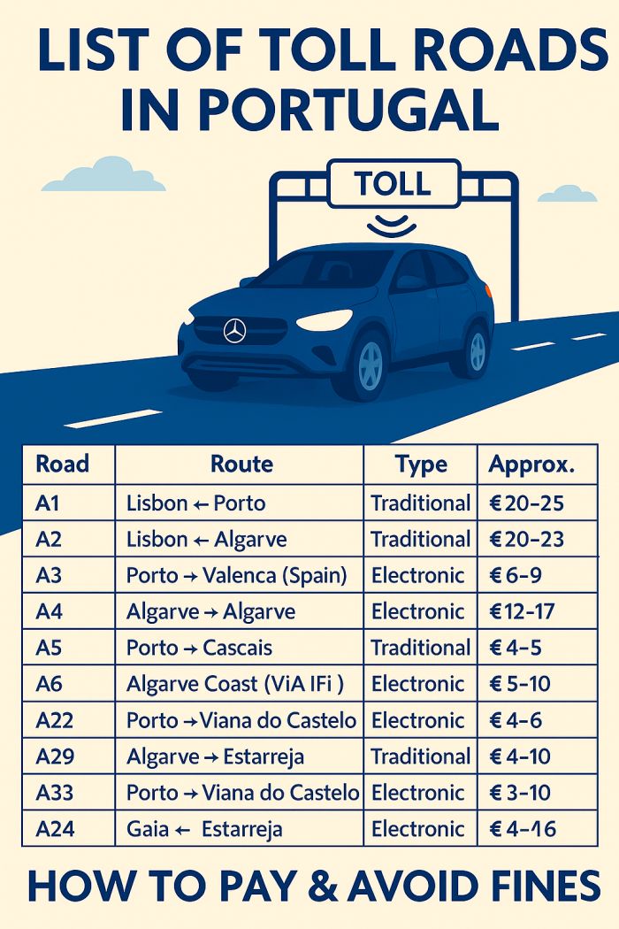 Portugal Toll Roads List: Prices, Routes, Maps & Travel Tips